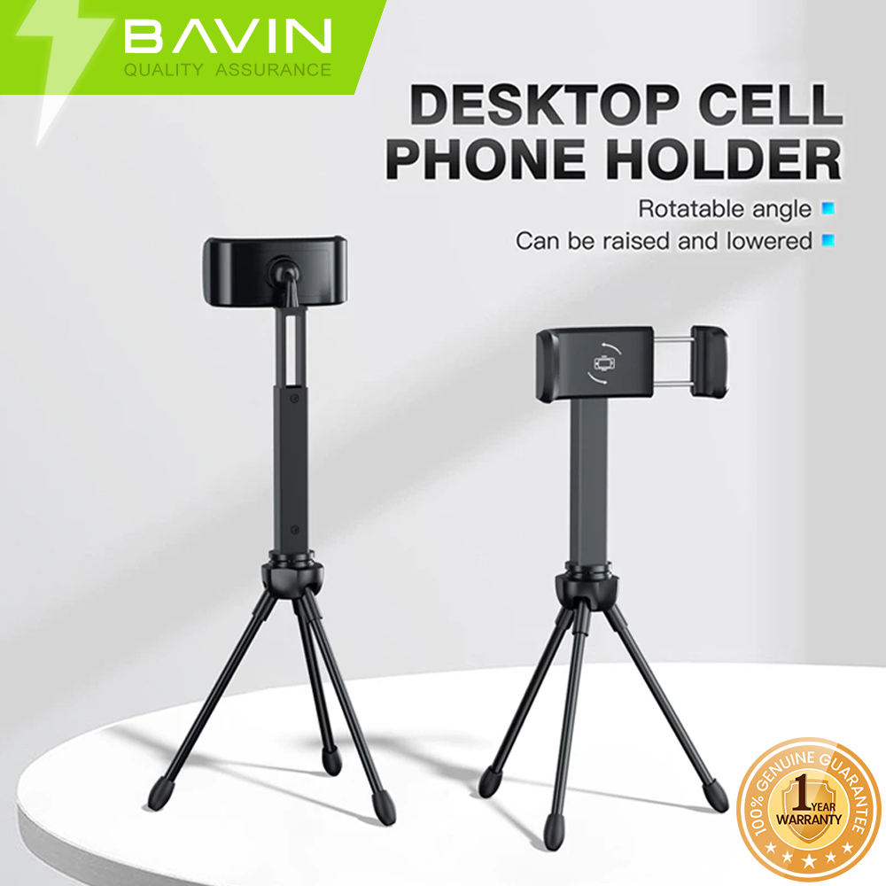 BAVIN D-S-B8 Phone Tripod Adjustable Angle Tripod Foldable Stable Phon