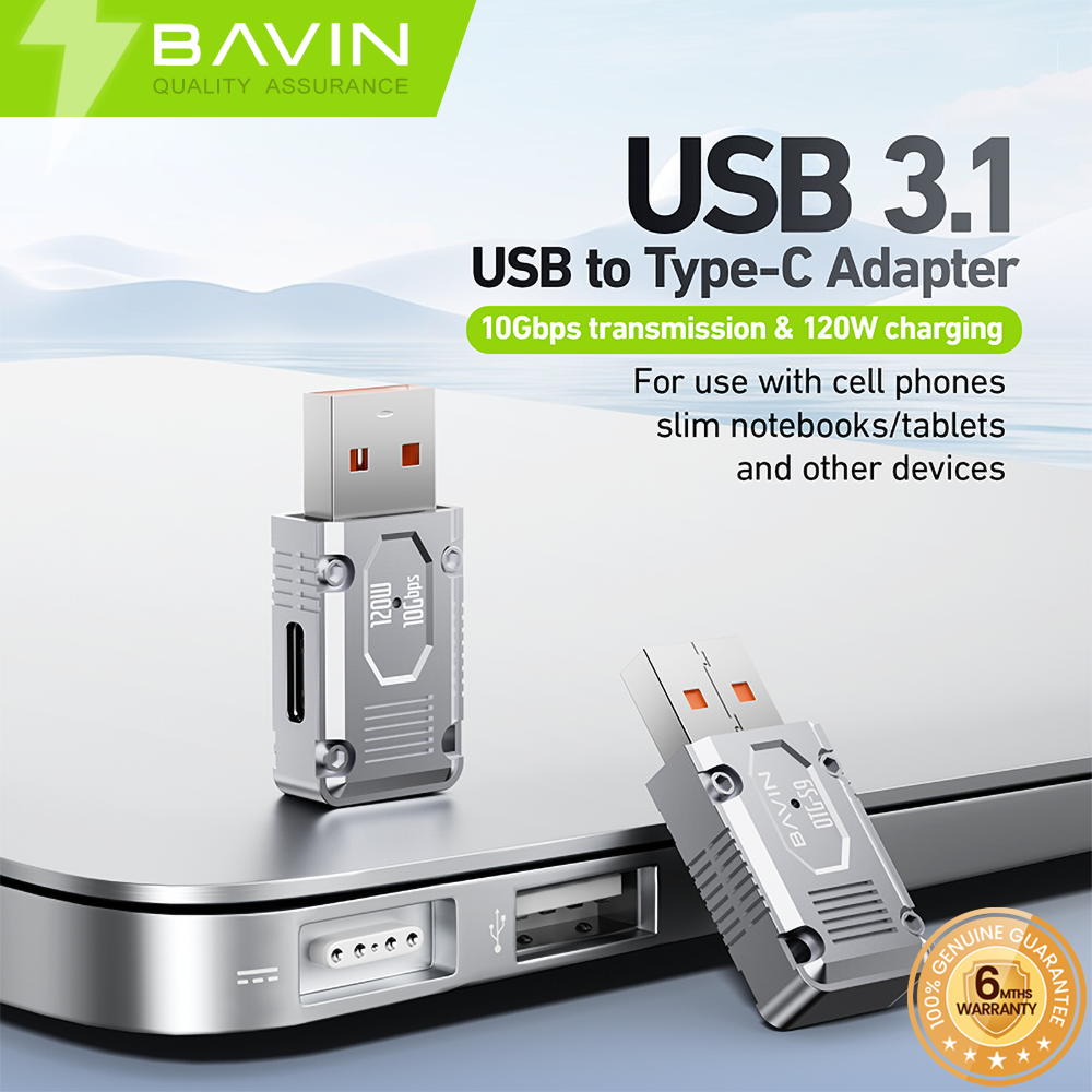 BAVIN U-O-59 120W OTG Fast Charging & Data Transfer Adapter w/ 10Gbps