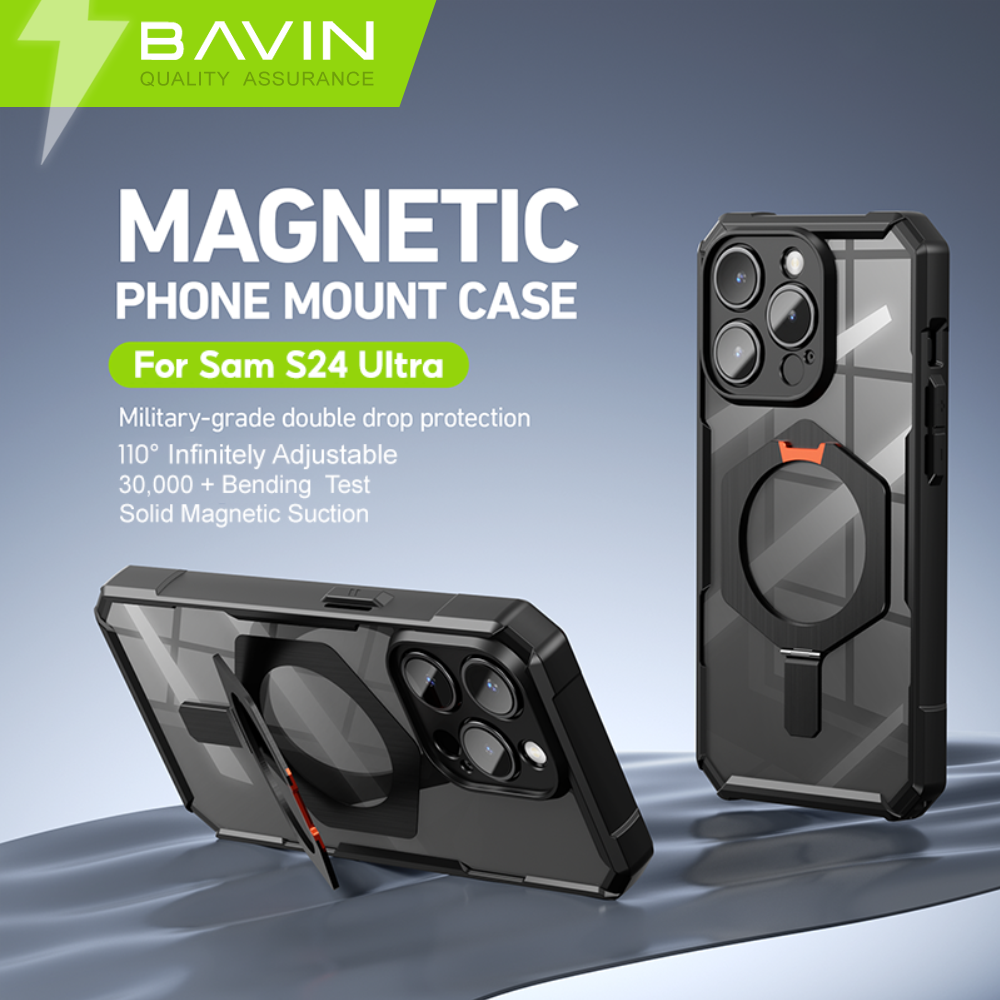 BAVIN E-YX302A-S24U Magnetic Shockproof Phone Case w/ 110° Adjustable