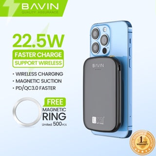 BAVIN Y-PC062 10,000mAh Magnetic Wireless Power Bank w/ 22.5W Fast Cha