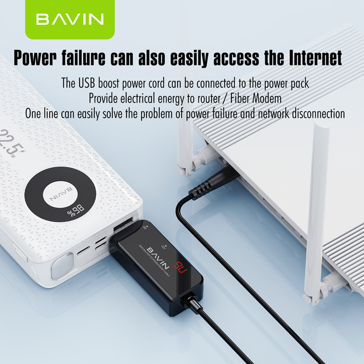 BAVIN Z-PC812 Power Bank to WiFi Router (9V-12V)