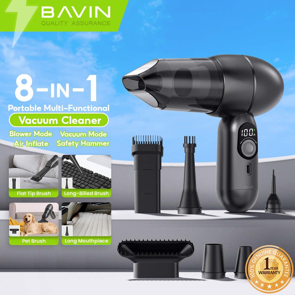 BAVIN VC02 8 in 1 Cordless Mini Vacuum Cleaner 15000Pa Handheld for Ca