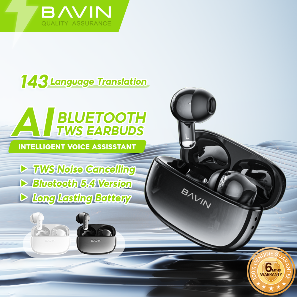 BAVIN BA97 TWS Bluetooth Earbuds w/ AI Translator & Noise Cancelling C
