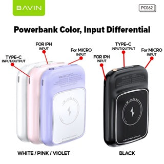 BAVIN PC062 10000mAh 22.5W Power Bank Magnetic Wireless Fast Charging