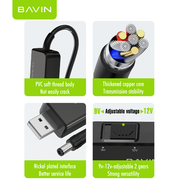 BAVIN Z-PC812 Power Bank to WiFi Router (9V-12V)