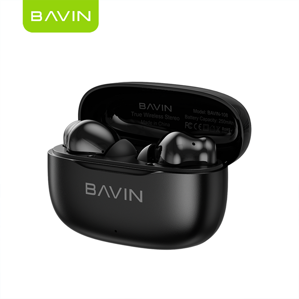 BAVIN BA108 Hi-Res Audio Wireless Bluetooth 6.0 Earbuds ANC+ENC Noise