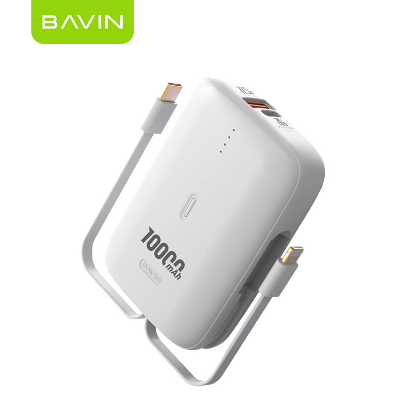 BAVIN Y-PC1090 10000mAh Mini Powerbank w/ Bidirectional Charging Cable