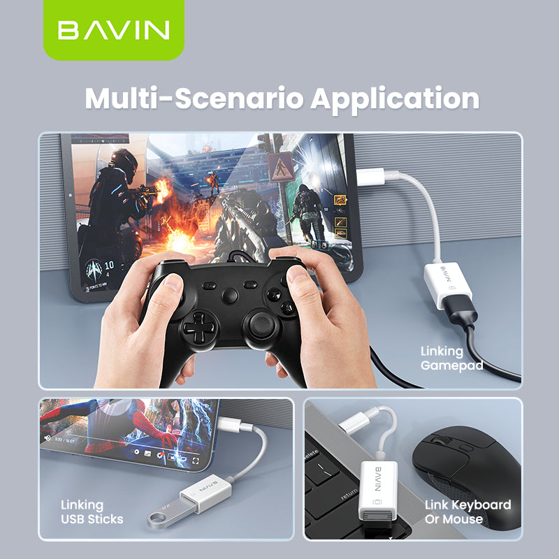 BAVIN U-O-30 OTG Adapter Type-C/iPhone to USB