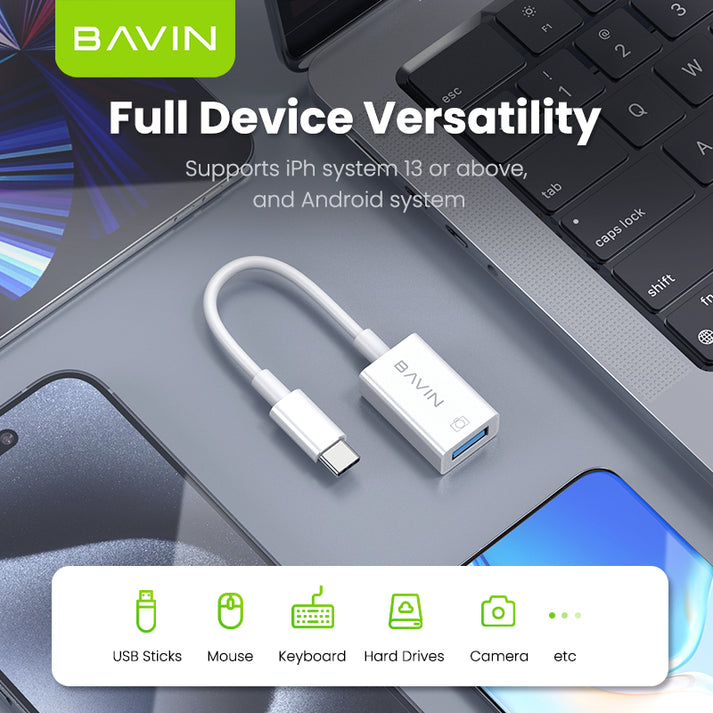 BAVIN U-O-30 OTG Adapter Type-C/iPhone to USB