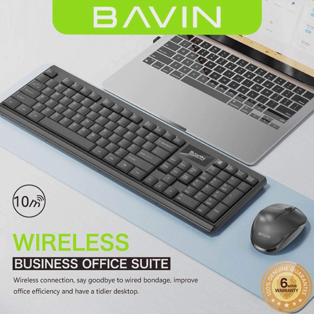 BAVIN G-K-997 2.4G Wireless Keyboard & Mouse for PC & Laptop